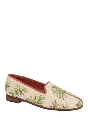 BYPAIGE ByPaige Needlepoint Palm Flats Sand