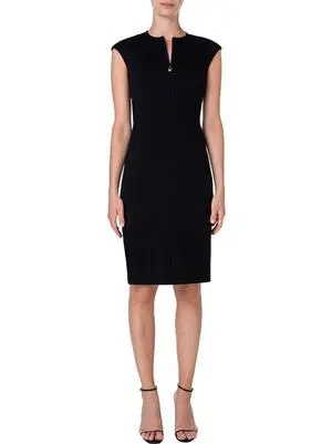Akris Cap-sleeve Sheath Dress - Black