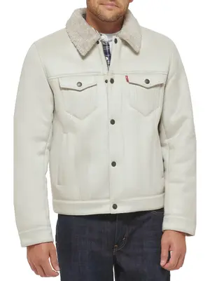 LEVI'S Levi's Faux Shearling Lined Trucker Jacket Cream