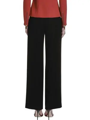 Giorgio Armani Wide-leg Crepe Pants - Black