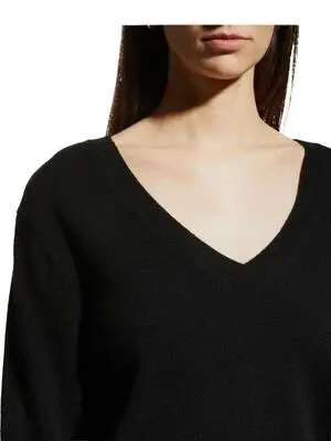 Vince Weekend V-neck Cashmere Pullover - Black