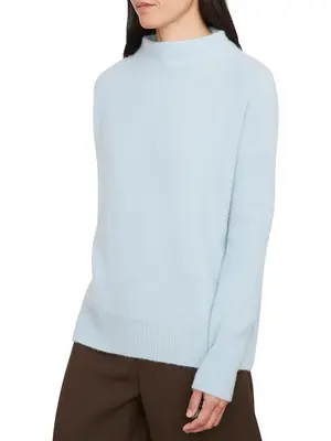 Vince Boiled Cashmere Turtleneck Pullover Lt Tide