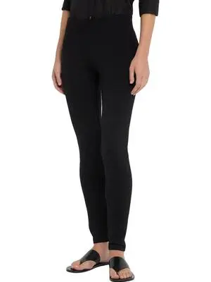 THE ROW Woolworth Mid-rise Ankle Leggings - Black