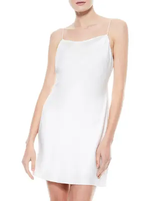 Alice + Olivia Harmony Mini Slip Dress - Off White