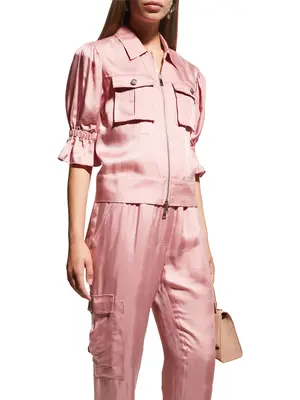 Cinq À Sept Cinq A Sept Holly Sateen Jacket Blush