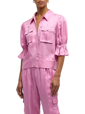 Cinq À Sept Cinq A Sept Holly Sateen Jacket Primrose