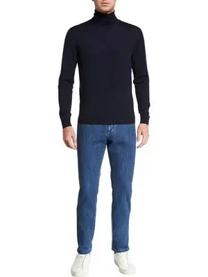 Isaia Straight-leg Jeans - Medium Blue