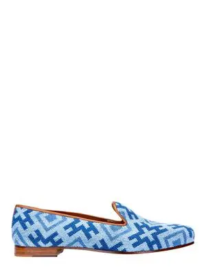 Stubbs & Wootton Harlow Needlepoint Loafers - Blue