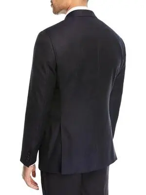 Emporio Armani Two-button Wool Blazer - Navy
