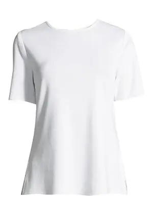 Misook Misook Short-Sleeve Shell White