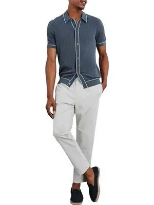 Vilebrequin Men & Apos;s Caroubis Solid Linen Sport Shirt Sky