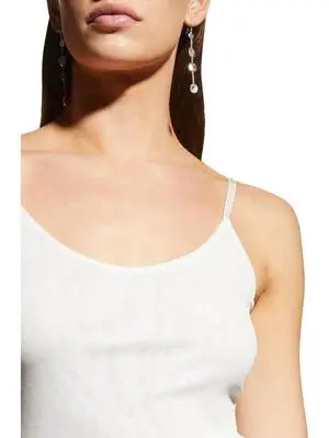 Lafayette 148 New York Lafayette 148 New York Mesh Jersey V-Neck Tank Cloud