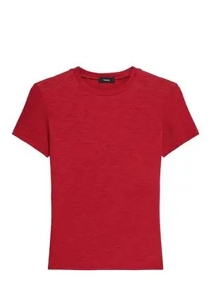 Theory Theory Tiny Tee 2 Nebulous Organic Cotton Top Cherry