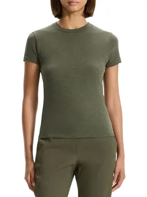 Theory Theory Tiny Tee 2 Nebulous Organic Cotton Top Dk Olive