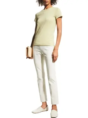 Theory Theory Tiny Tee 2 Nebulous Organic Cotton Top Pale Lime
