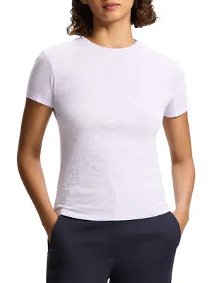 Theory Theory Tiny Tee 2 Nebulous Organic Cotton Top Soft Iris