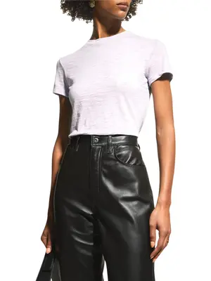 Theory Theory Tiny Tee 2 Nebulous Organic Cotton Top Soft Pk