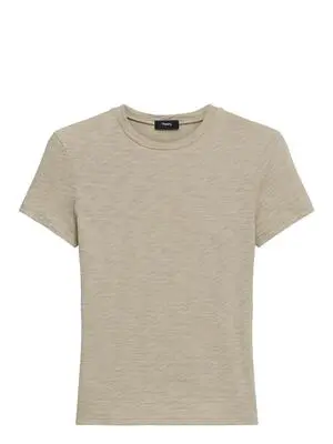 Theory Theory Tiny Tee 2 Nebulous Organic Cotton Top Soft Taupe