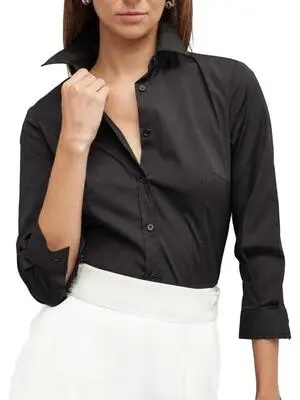 Carolina Herrera Cotton Button-front Shirt - Black