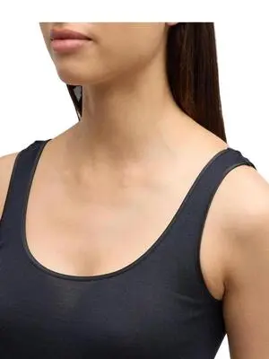 Hanro Cotton Seamless Tank - Black