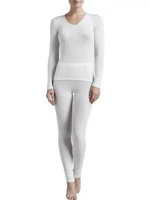 Hanro Wool & Silk Blend Leggings - Ivory