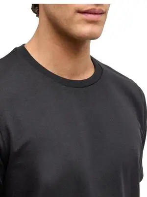FRAME Apos;s Heavyweight Cotton Crewneck Classic Fit T-shirt - Black