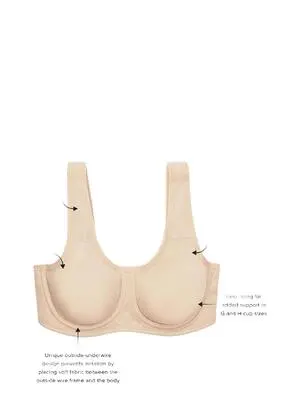 Wacoal Underwire Sports Bra - Nude