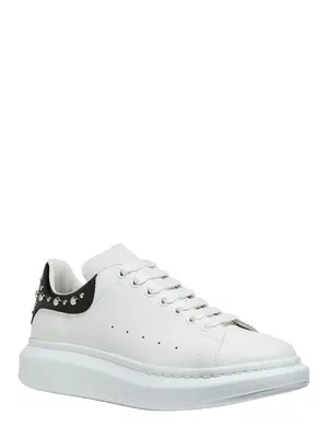 Alexander McQueen Oversized Leather Sneakers Black/whit
