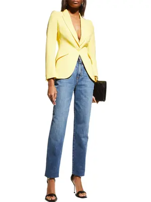 Alexander McQueen Classic Single-breasted Suiting Blazer Misc Grey