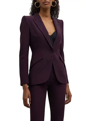 Alexander McQueen Classic Single-breasted Suiting Blazer Nightshade