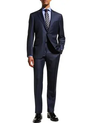 Canali Apos;s Solid Wool Two-piece Suit - Navy