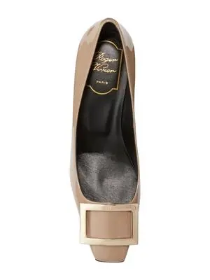 ROGER VIVIER Belle Patent Buckle Pumps - Light Brown