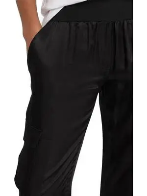 Cinq À Sept Tous Les Jours Giles Satin Jogger Pants - Black