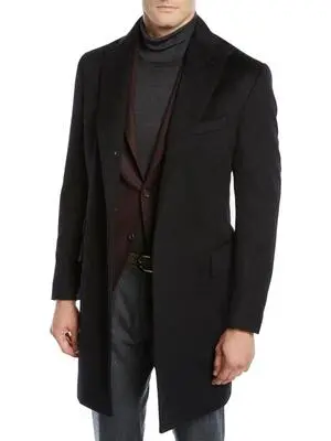 Corneliani Wool Top Coat - Black