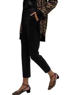 Max Mara Pegno Straight-leg Ankle Pants - Black