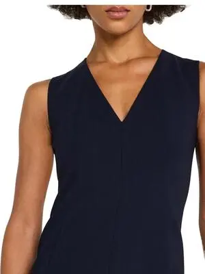 Akris Sleeveless V-neck Knit Sheath Dress - Black