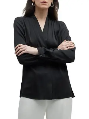 Kobi Halperin Nellie Pleated Blouse - Black
