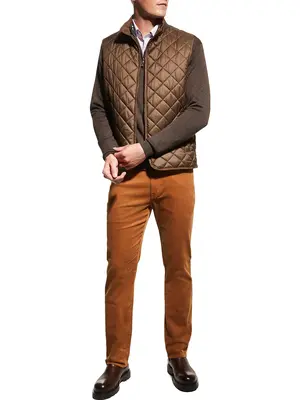 Peter Millar Crown Essex Quilted Vest Chestnut