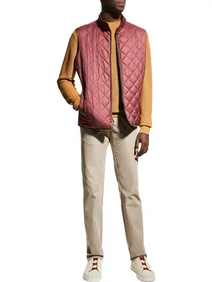 Peter Millar Crown Essex Quilted Vest Cinnamon