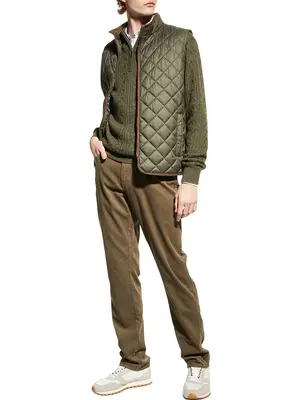 Peter Millar Crown Essex Quilted Vest Olive