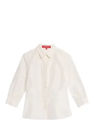 Carolina Herrera Taffeta Button-front Shirt - White