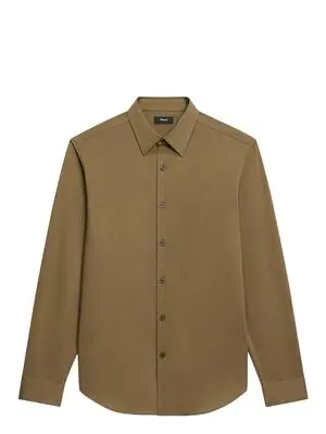 Theory Men & Apos;s Sylvain Shirt In Structure Knit Duffle