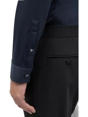 Theory Apos;s Sylvain Shirt In Structure Knit - Eclipse