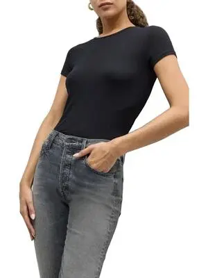 Majestic Filatures Soft Touch Short-sleeve Tee - Black