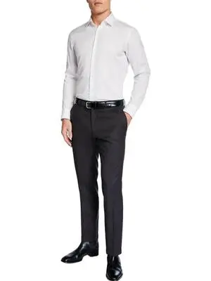 BOSS Genesis Slim-fit Wool Trousers - Medium Gray