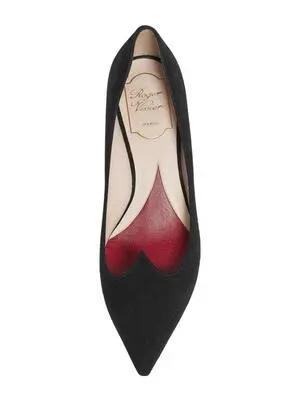 ROGER VIVIER I Love Vivier Suede Pumps - Black