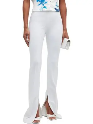 Adam Lippes Neoprene Flare Pants - White