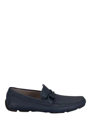 FERRAGAMO Front 4 Leather Drivers - Blue