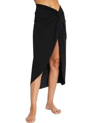 Chiara Boni La Petite Robe Aza Midi Coverup Skirt - Black