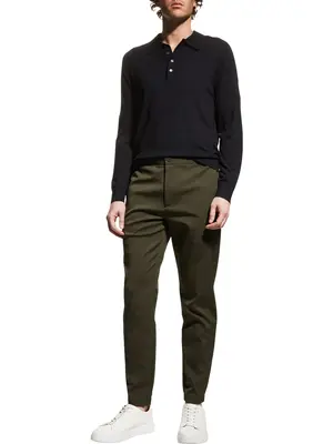 Theory Theory Terrance Neoteric Weave Pants Dark Olive